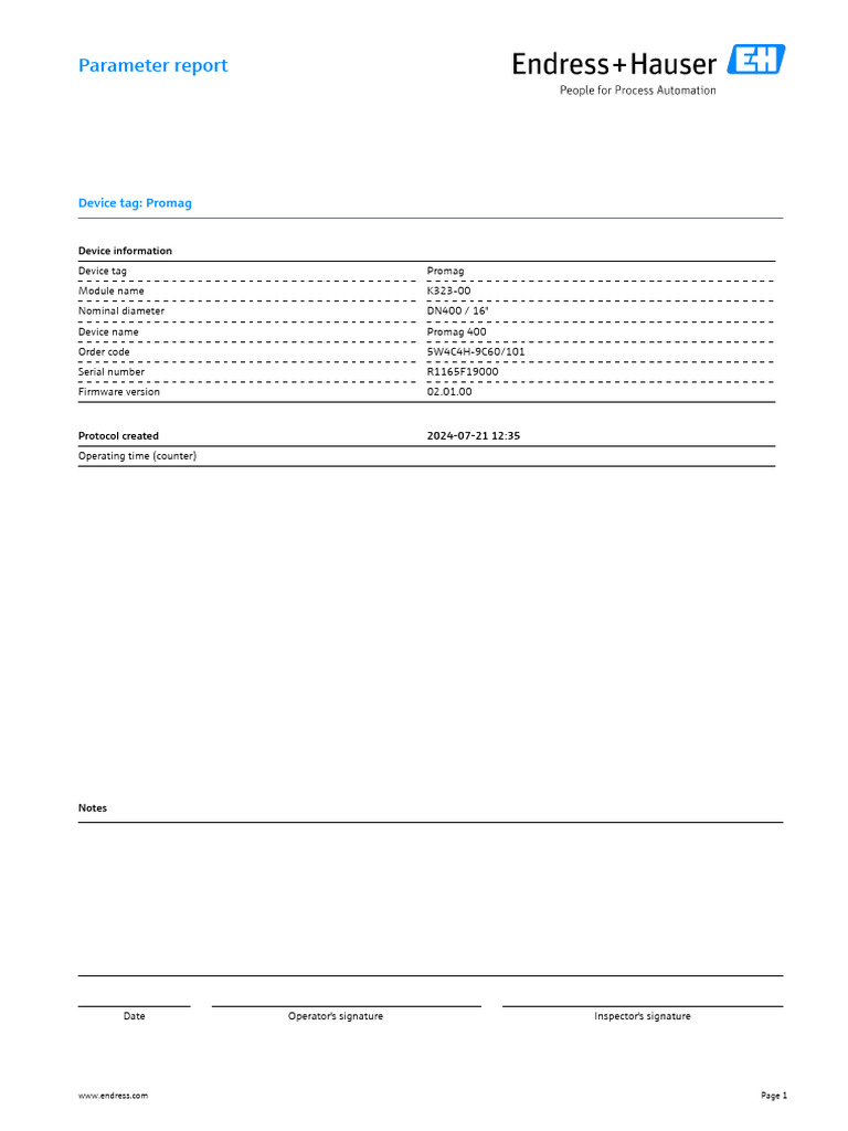 Promag - Parameter - 650FIT65514 PPC655 | PDF | Electrical Engineering | Computer Engineering