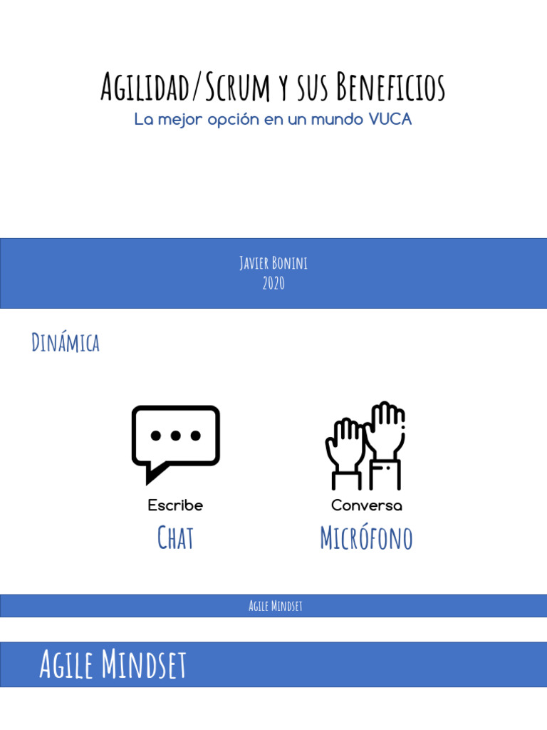 Agile Mindset - Clase 3 - Parte 1 Beneficios de La Agilidad-SCRUM | PDF ...