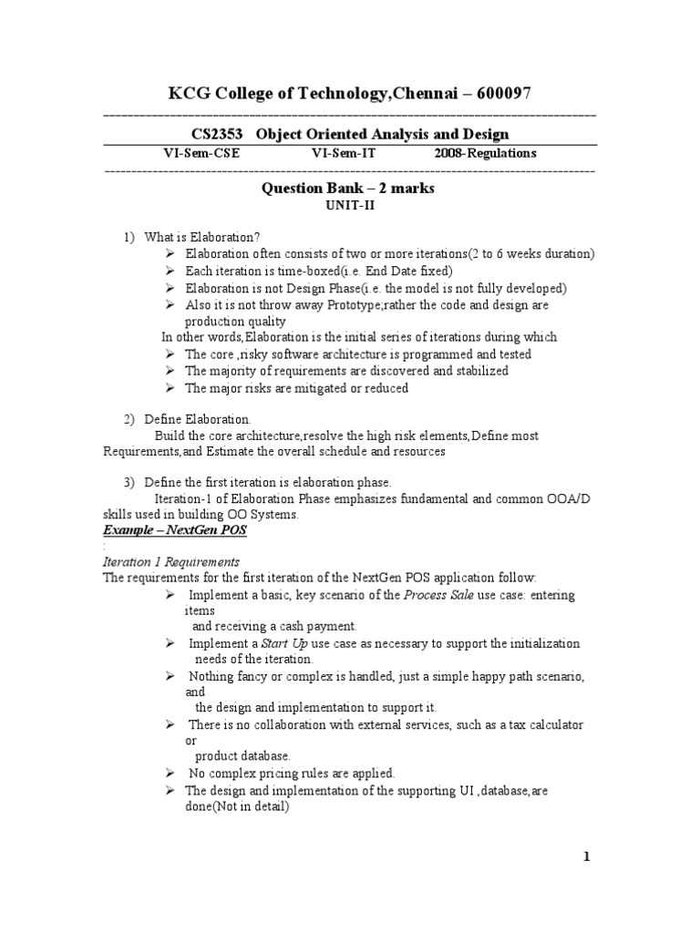 Unit Ii Ooad Notes Revision 1 Pdf Inheritance Object Oriented Programming Class