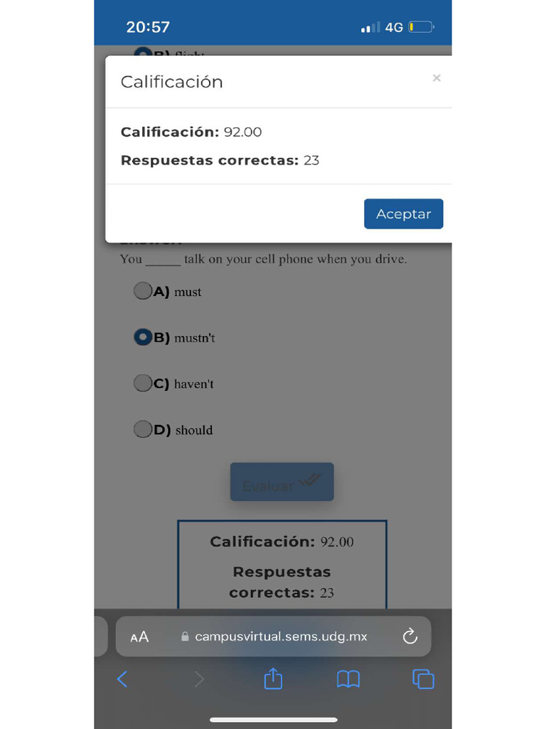 Examen Inglés 92:100 | PDF