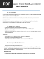 HSB SBA Guidelines and Requirements | PDF | Educational Assessment ...