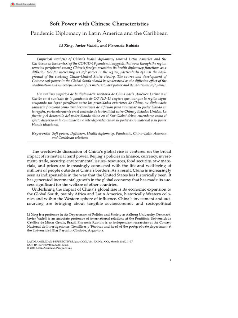LAP - Soft Power With Chinese Characteristics | PDF