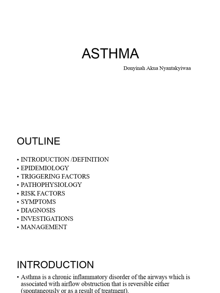 ASTHMA | PDF | Asthma | Clinical Medicine