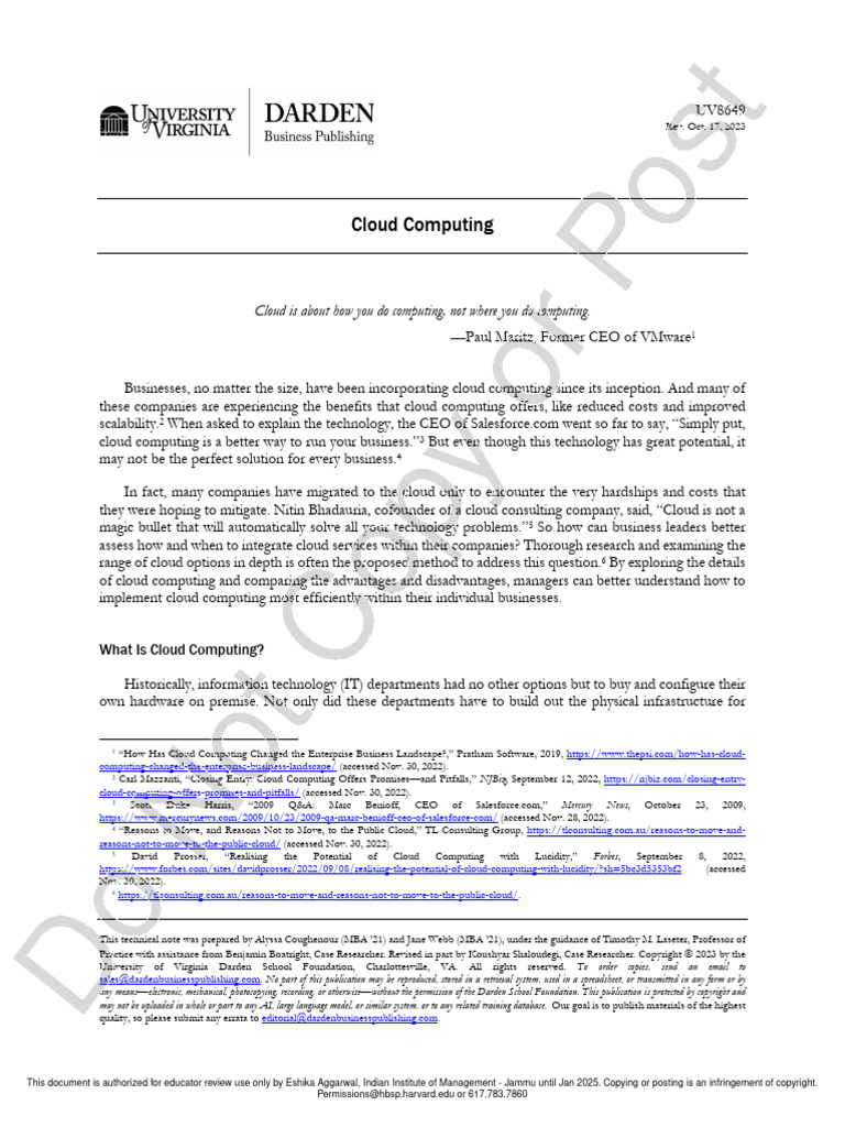 CloudComputing | PDF | Cloud Computing | Software As A Service