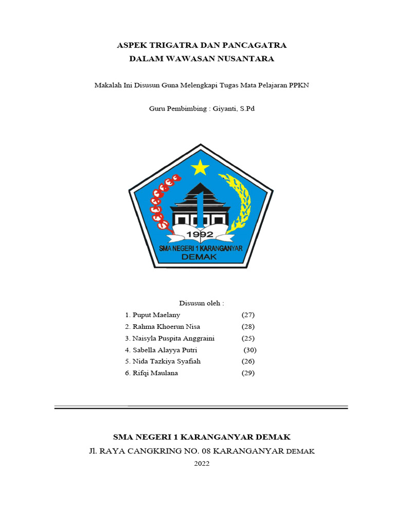 Aspek Trigatra Dan Pancagatra | PDF