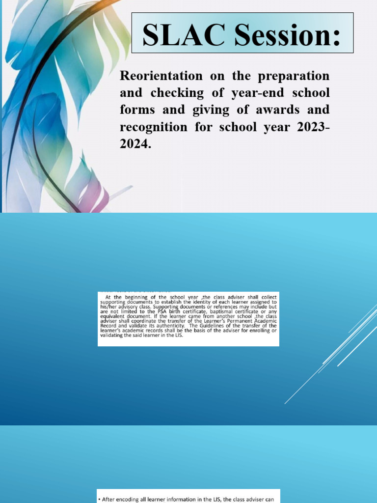 SLAC Session DSNHS | PDF