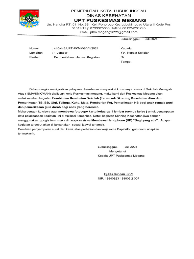 Undagan Kegiatan Ke Sekolah SMA | PDF