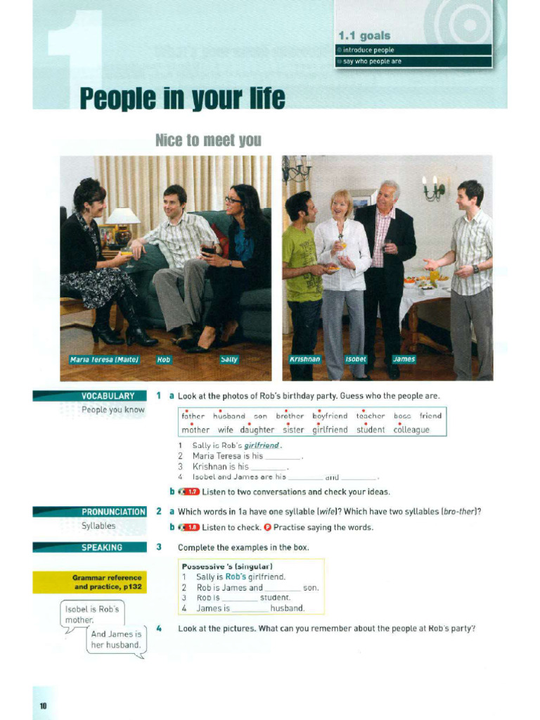 Coursebook A2 Unit 1 | PDF