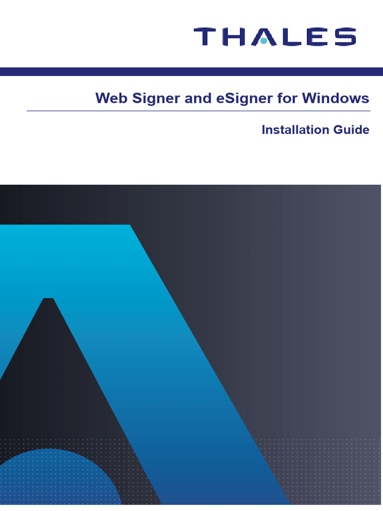 Web - Signer - and - Esigner - Windows - Installation Guide | PDF ...