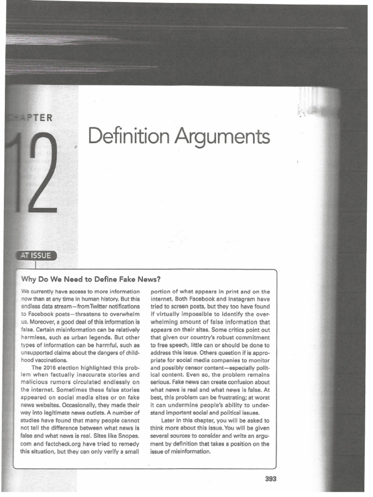 Definition Arguments | PDF