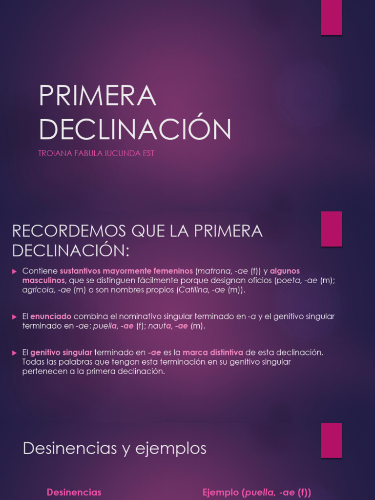 Primera Declinación en Latín: Guía Completa | PDF | Artes del Lenguaje ...