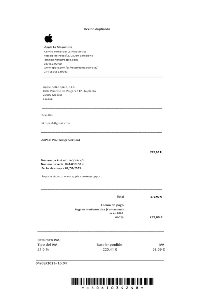 Factura Apple ? | PDF