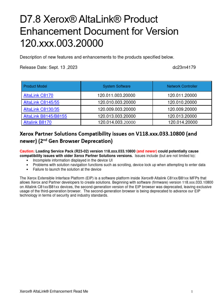 D7.8 AltaLink Product Enhancements Read Me-20000 | PDF | Mobile App ...