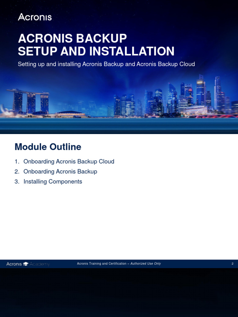 3 - INSTALACION Y CONFIGURACION - Acronis Certified Engineer Backup 12.5 Training Presentation ...