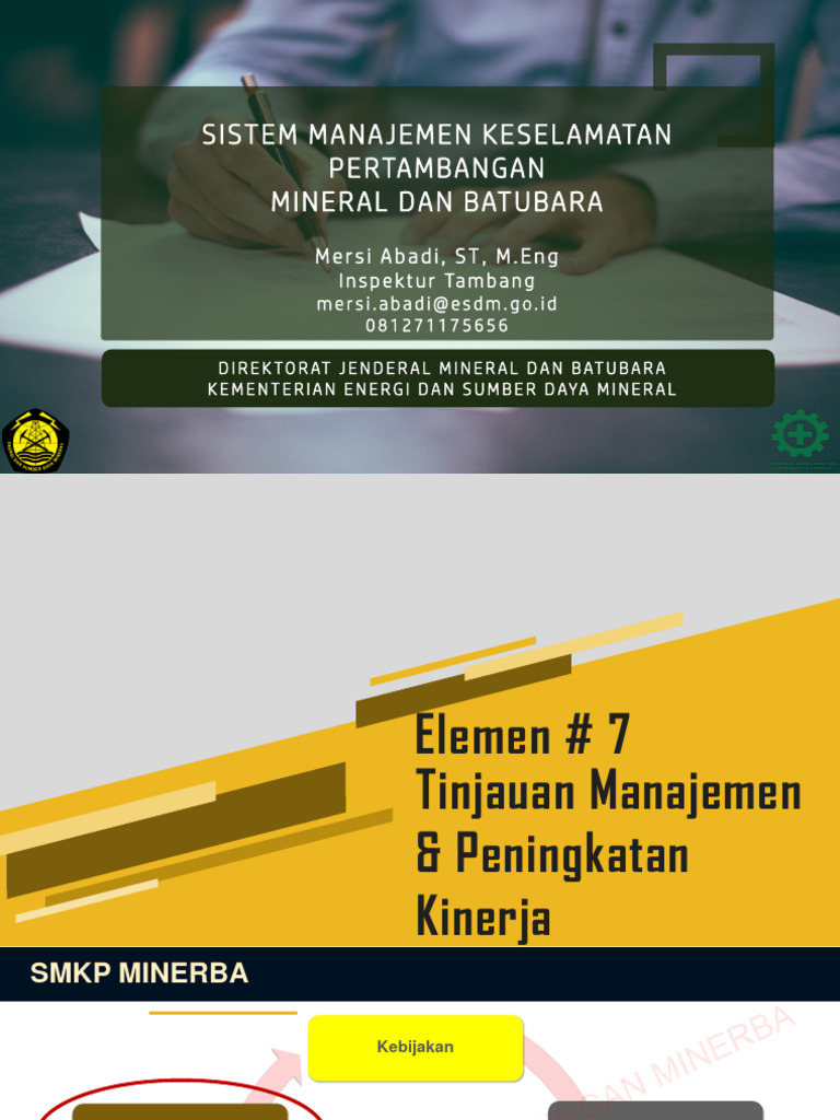 Tinjauan Manajemen SMKP Minerba | PDF