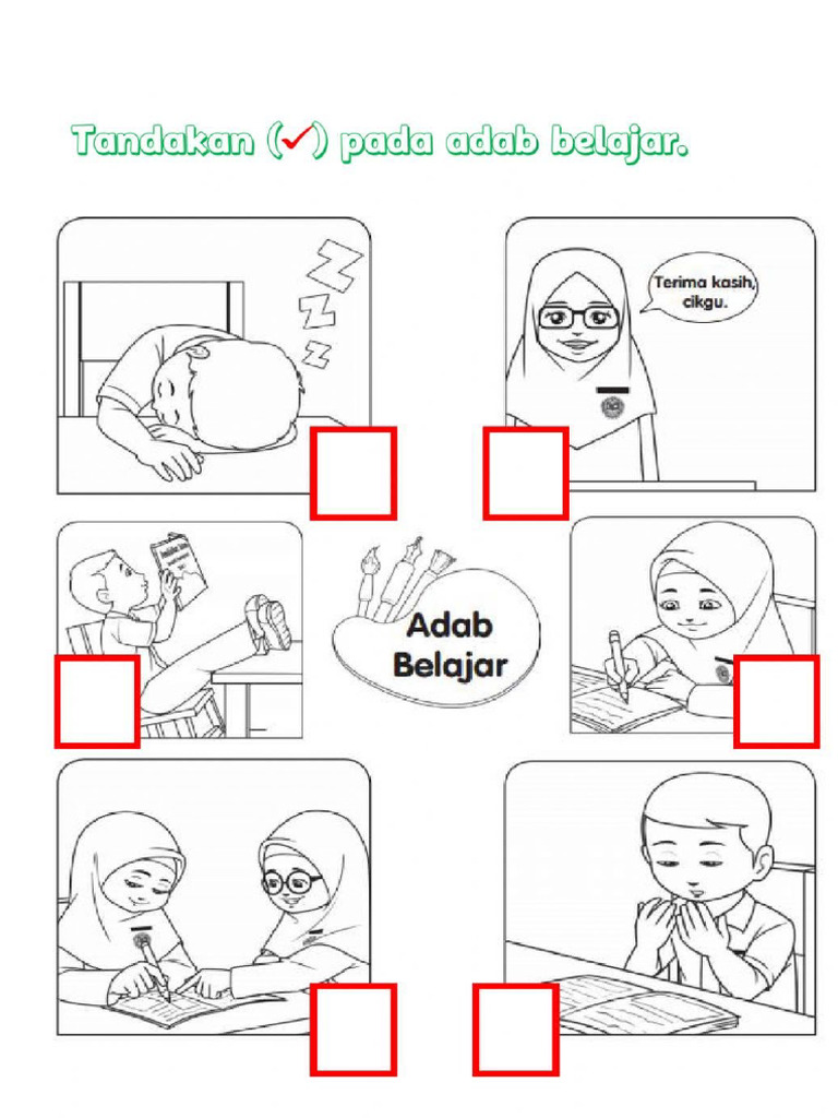 Adab Belajar Lembaran Kerja | PDF