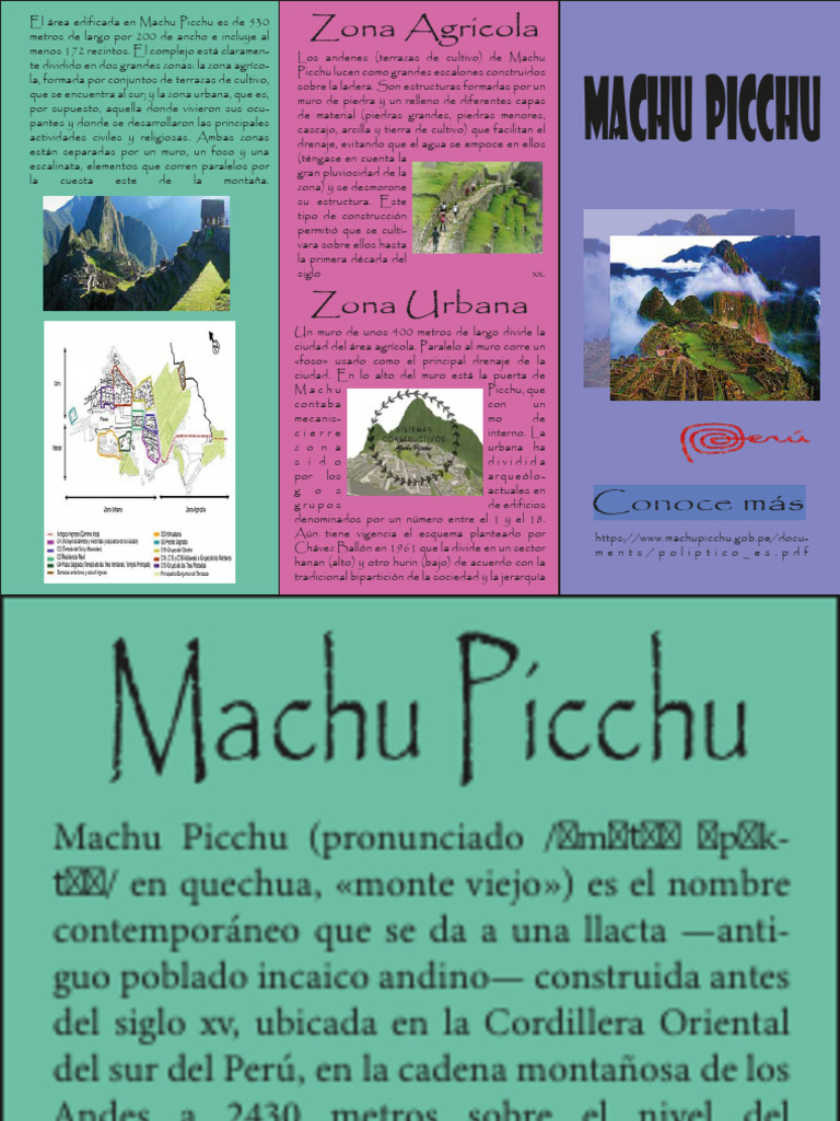 3ert Triptico | PDF | Machu Picchu