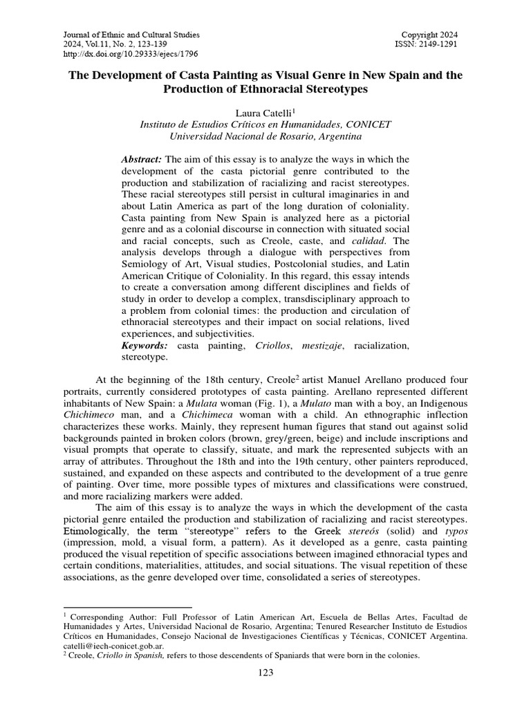 The Development of Casta Painting As Vis | PDF | Paintings
