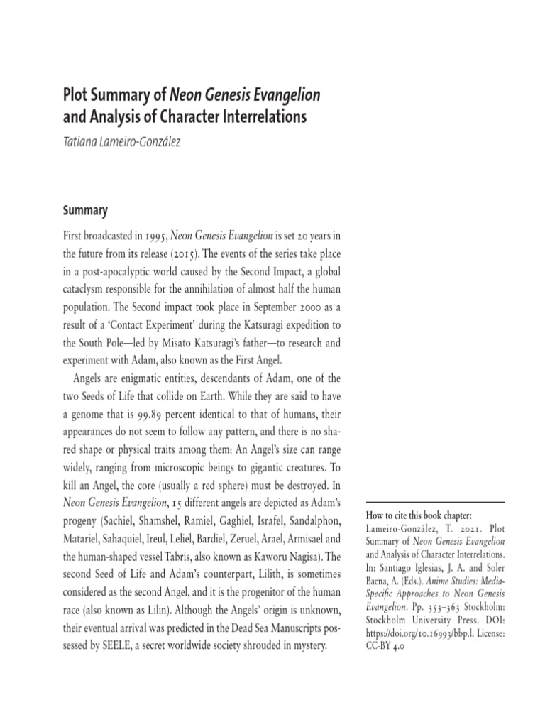 anime-studies-12-plot-summary-of-neon-genesis-evangelion-and-analys | PDF