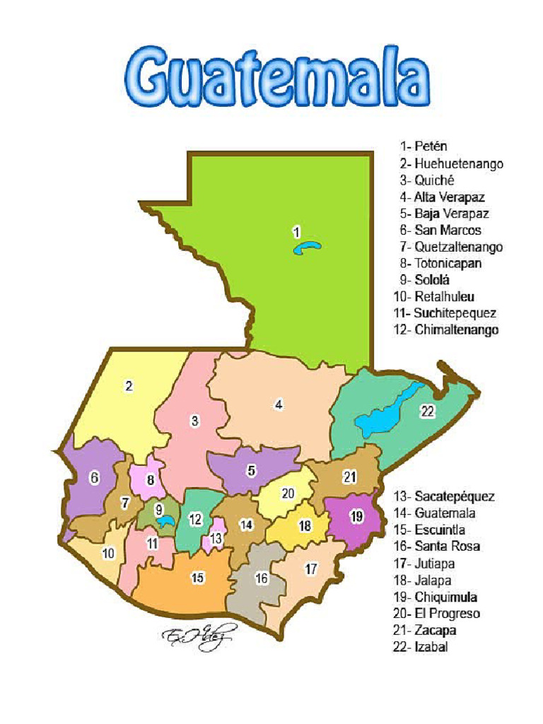 Mapa de Guatemala Localizado | PDF