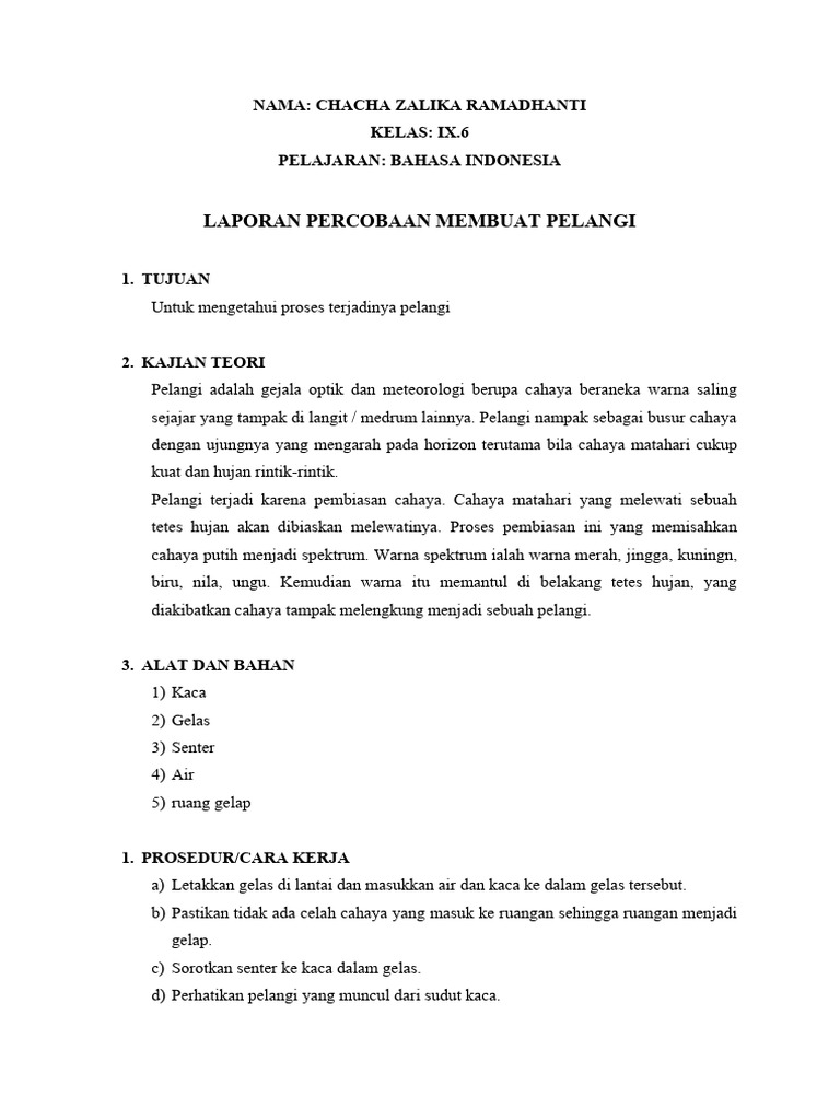 Bahasa Indonesia Chacha | PDF