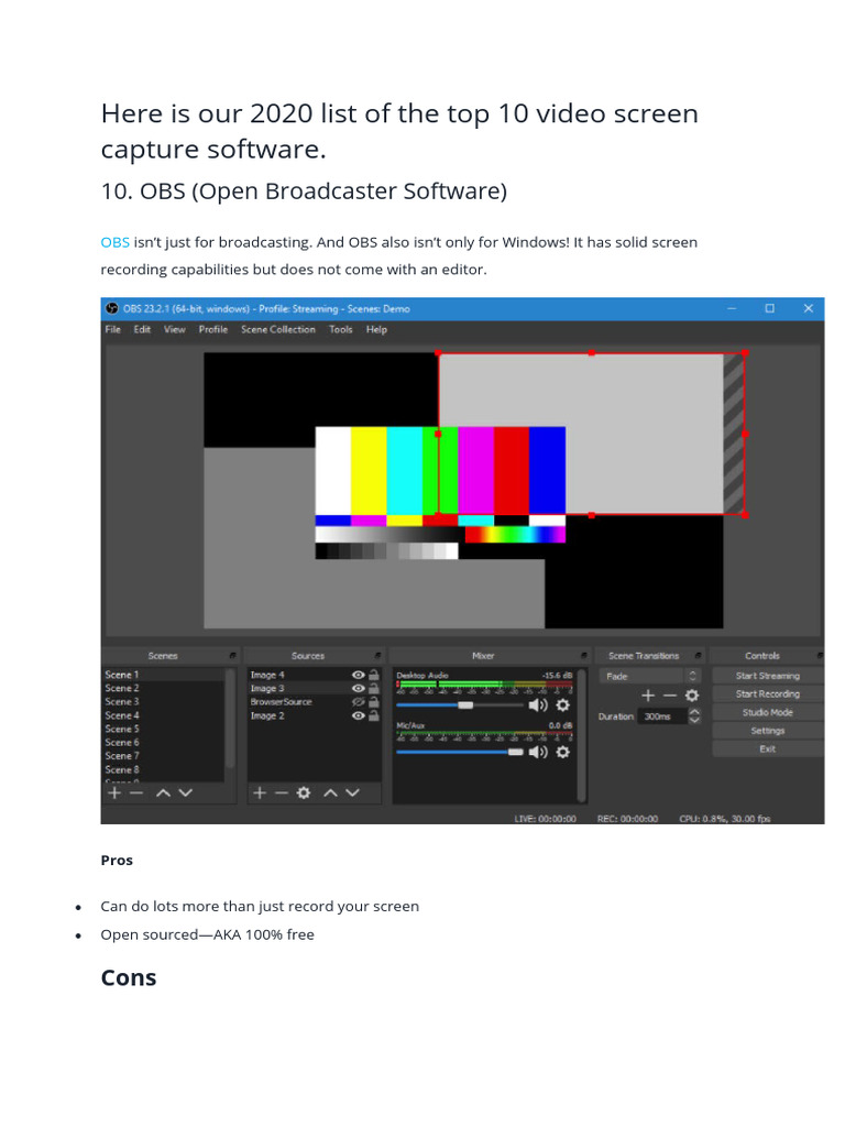 Top Screen Capture Tools for Creators | PDF | Microsoft Windows | You Tube