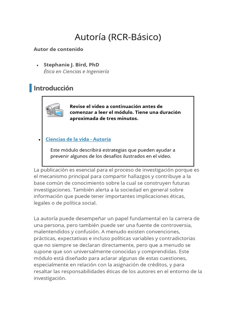 Autoría | PDF | Escritores | Autor