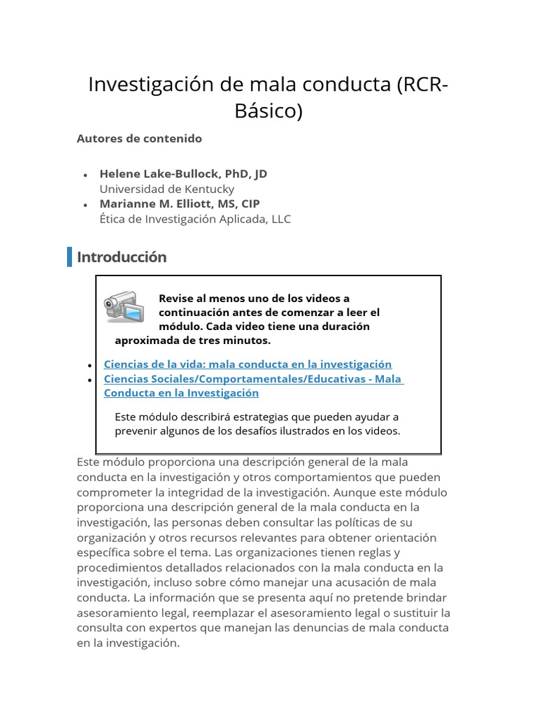 Estrategias contra la mala conducta investigativa | PDF ...