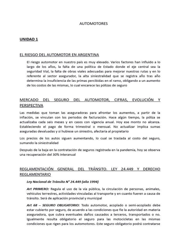 AUTOMOTORES | PDF | Póliza de seguros | Seguro