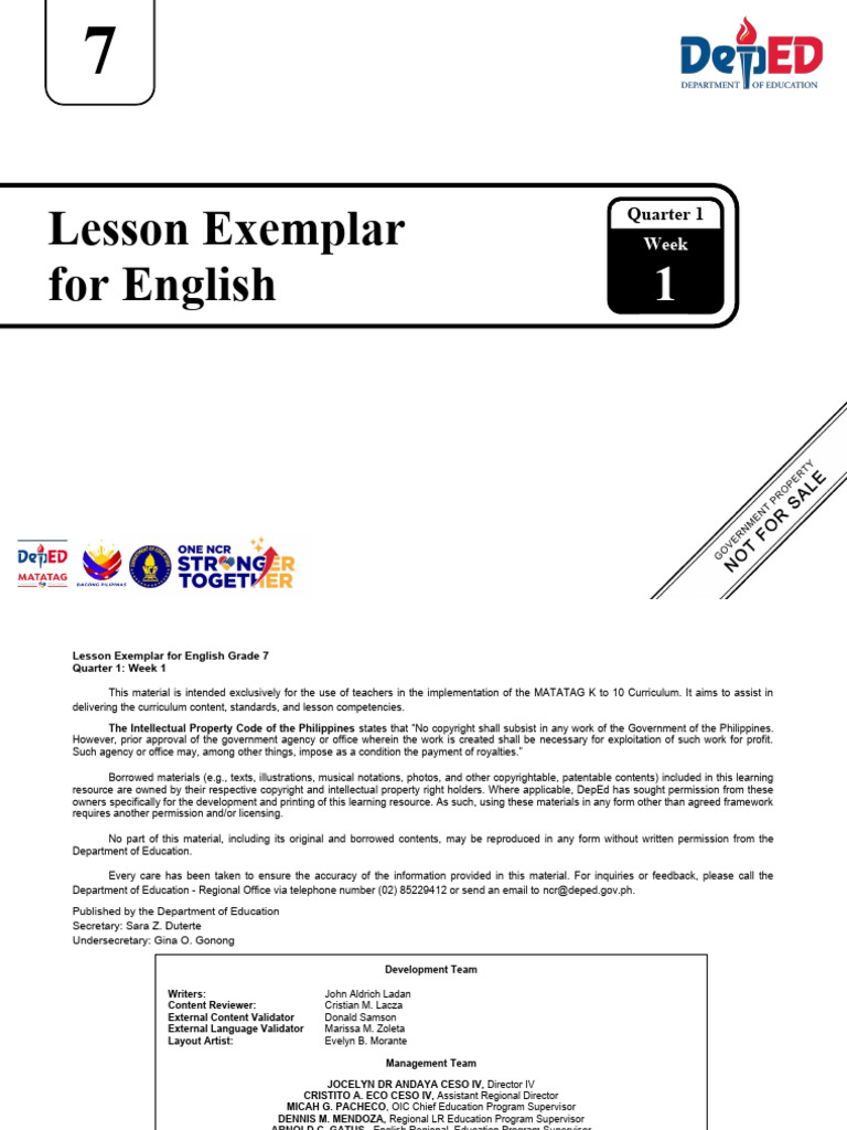 Le G7 English Q1 W1-Modified | PDF | Poetry | Metre (Poetry)