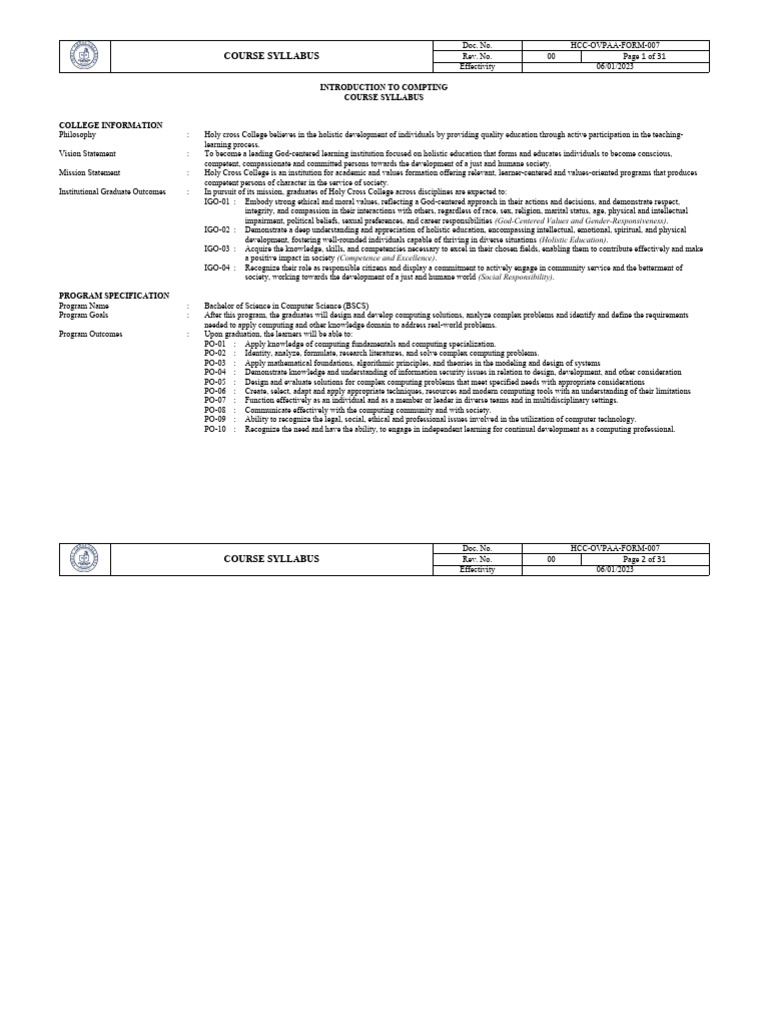 Introtuction To Computing | PDF | Computing | User Interface