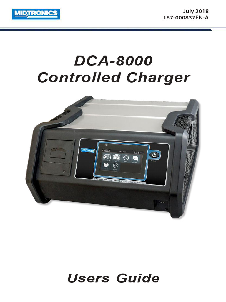 167 000837EN A DCA 8000 Charger Instruction Manual Midtronics SM | PDF ...
