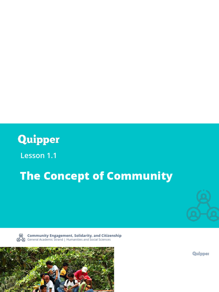 Lesson 1 The Concept of Community | PDF | Community | Suburb