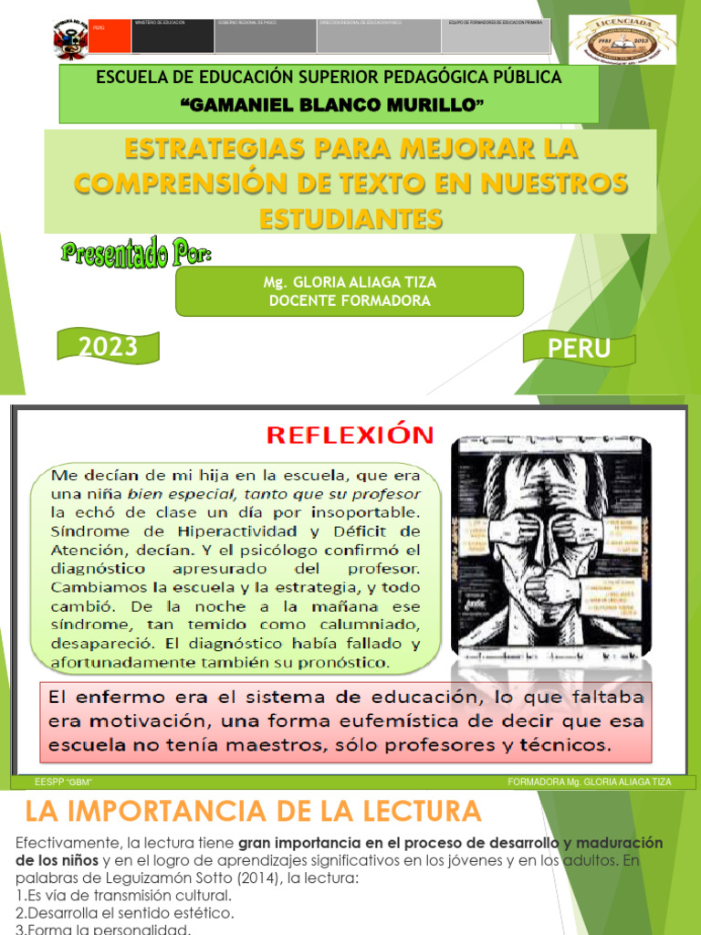 Estrategias para Mejorar la Comprensión Lectora | PDF | Comprensión ...