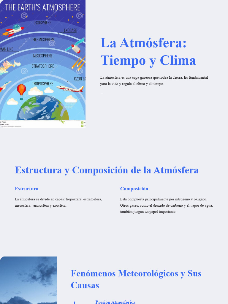 La Atmosfera Tiempo y Clima | PDF
