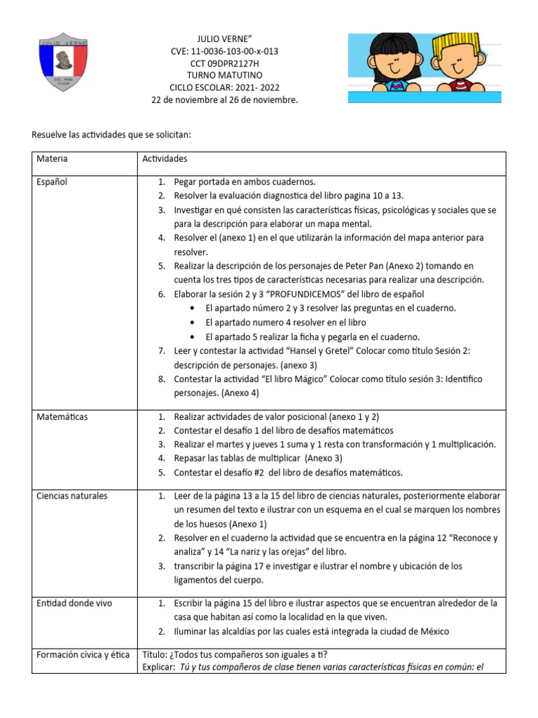 Guia de Trabajo 22-26 | PDF | Estudios de idiomas extranjeros
