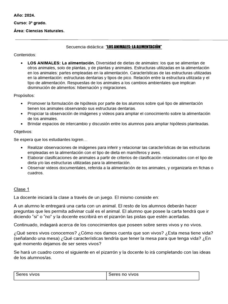 Alimentación de Animales en 3º Grado | PDF | Migración de aves | Zoología