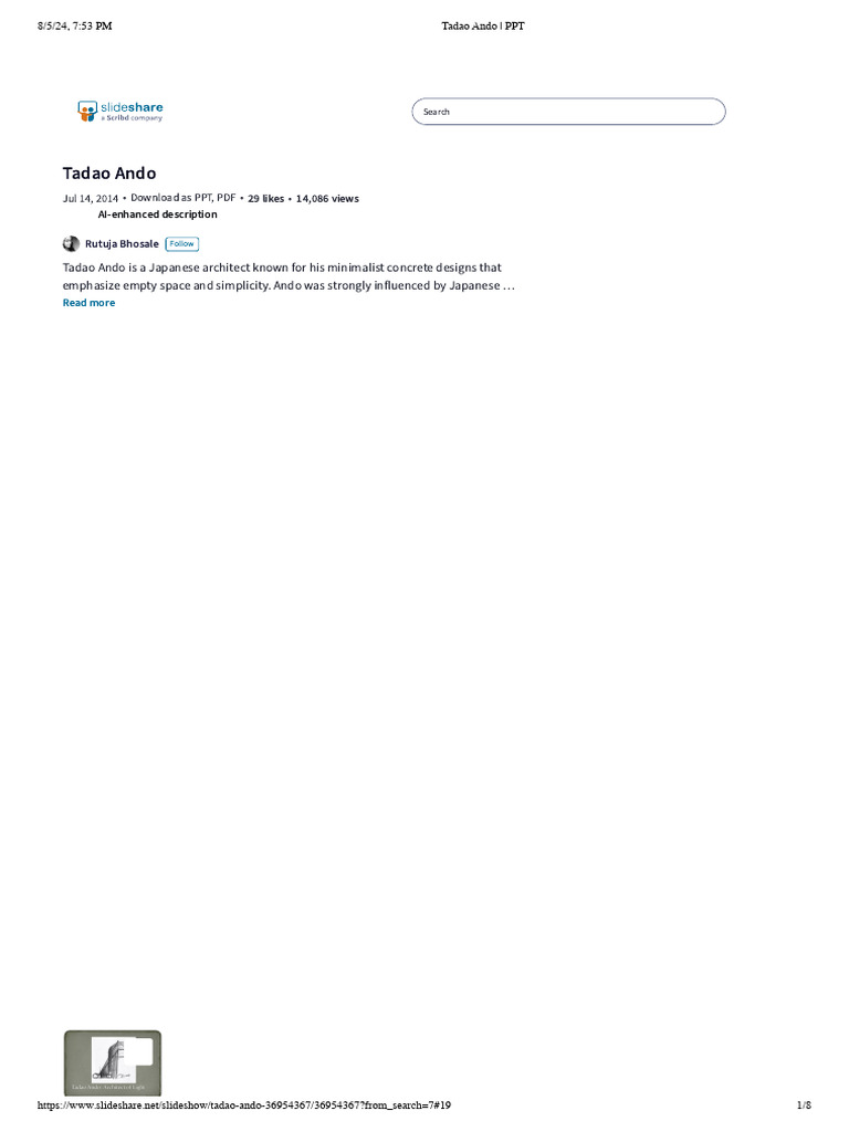 Tadao Ando _ PPT | PDF
