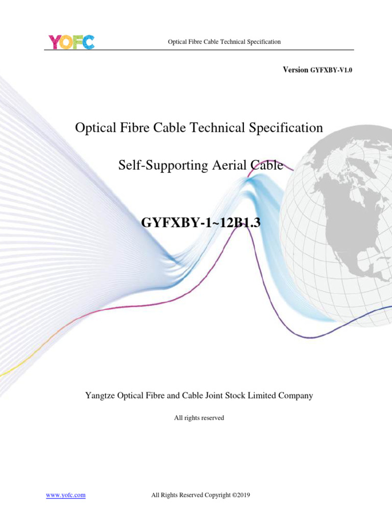 YOFC DataSheet de Drop Cable-GYFXBY-1-12B1.3 | PDF | Optical Fiber | Fibers