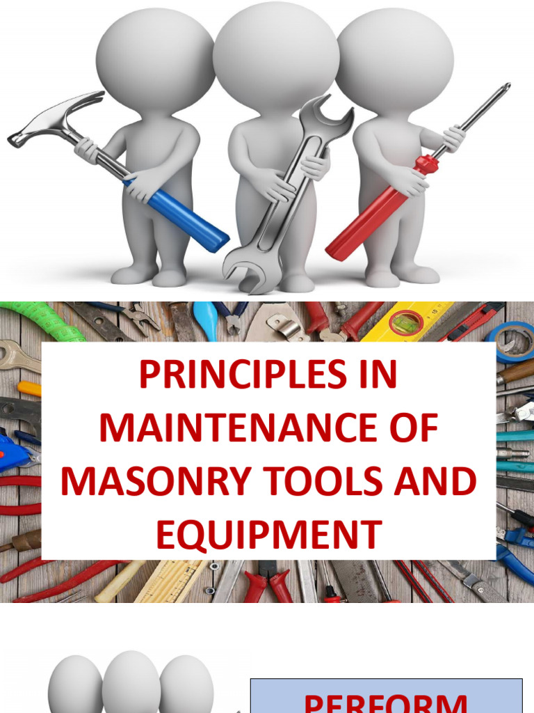 Maintenance of Masonry Tools Guide | PDF | Lubricant | Oil
