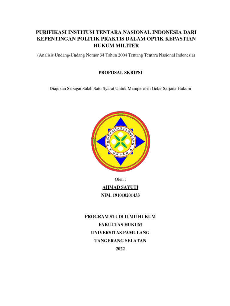 Proposal Skripsi Ahmad Sayuti - 191010201433 | PDF | Ilmu Sosial ...