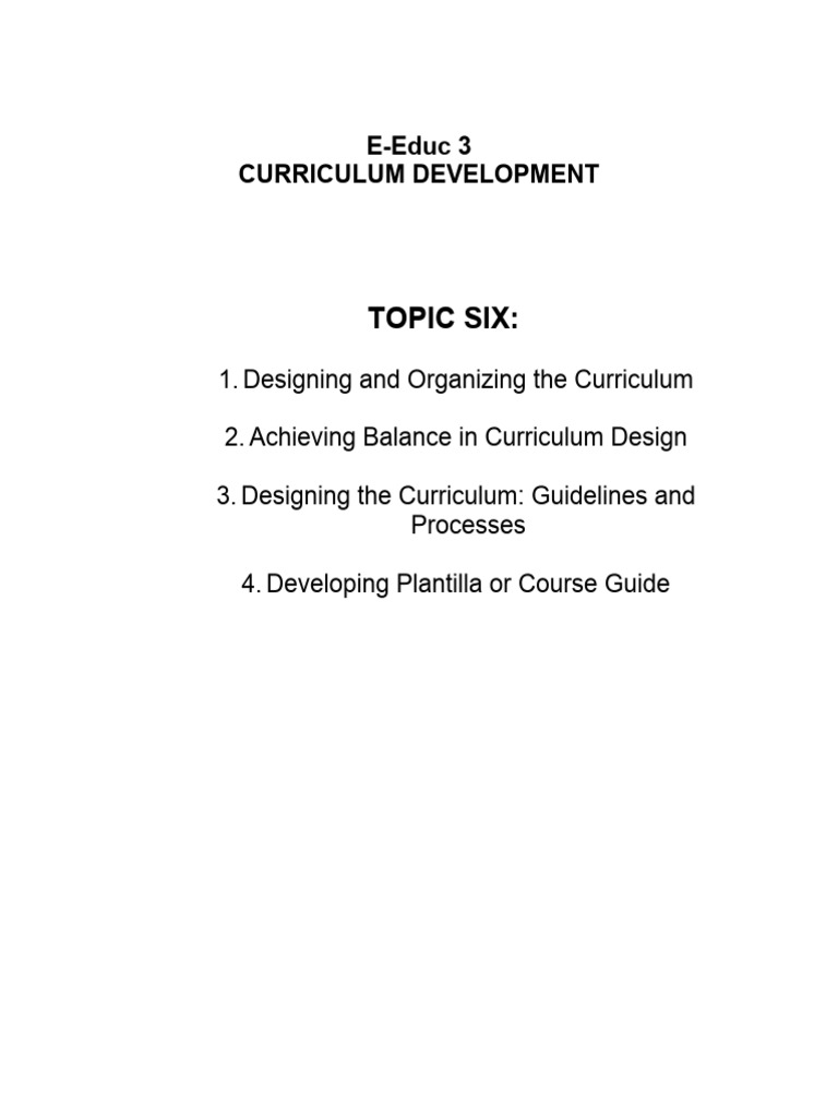 Curriculum Development Assignment | PDF | Curriculum | Learning