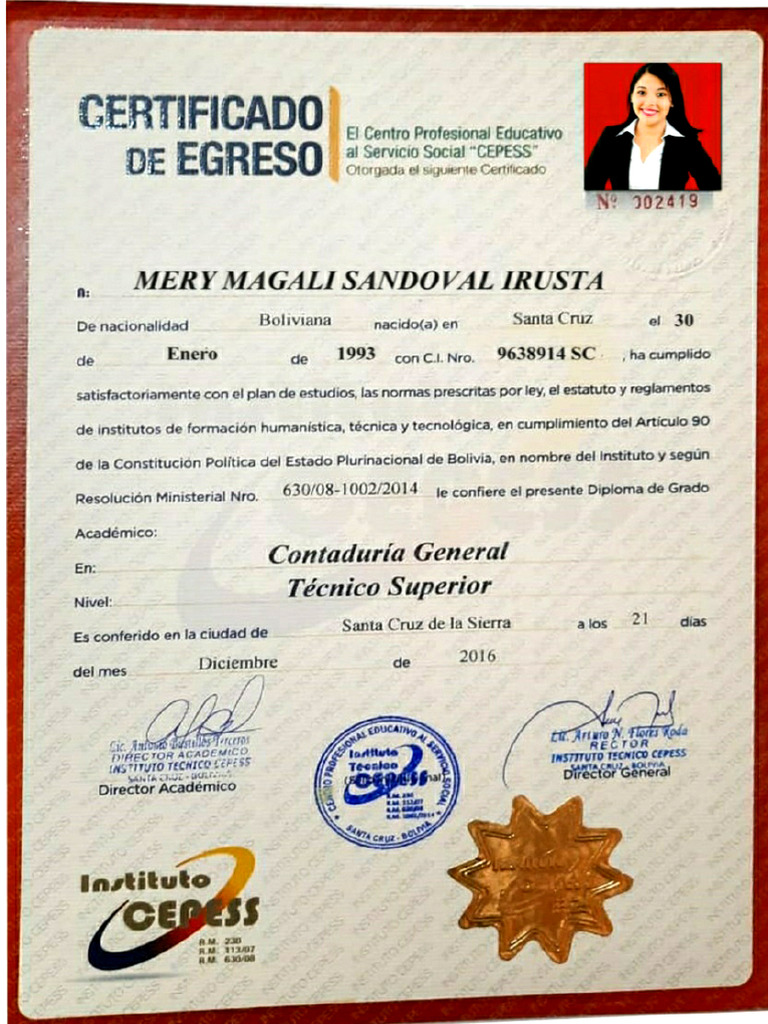 Certificado de Egreso | PDF