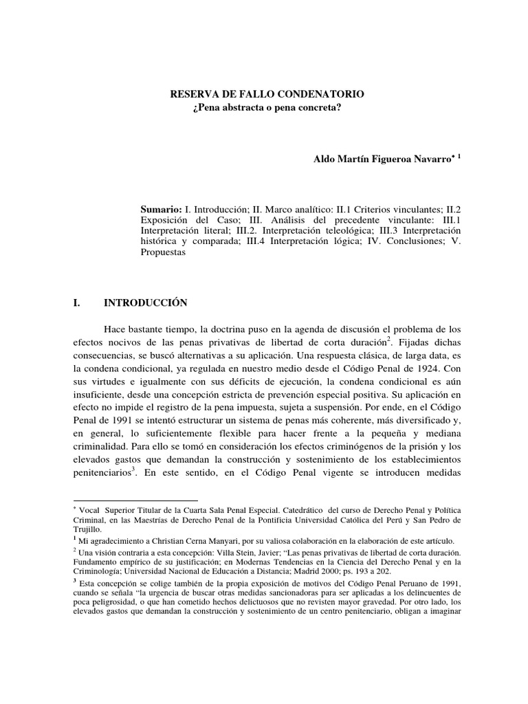 Reseva de Fallo | PDF | Castigos | Derecho penal
