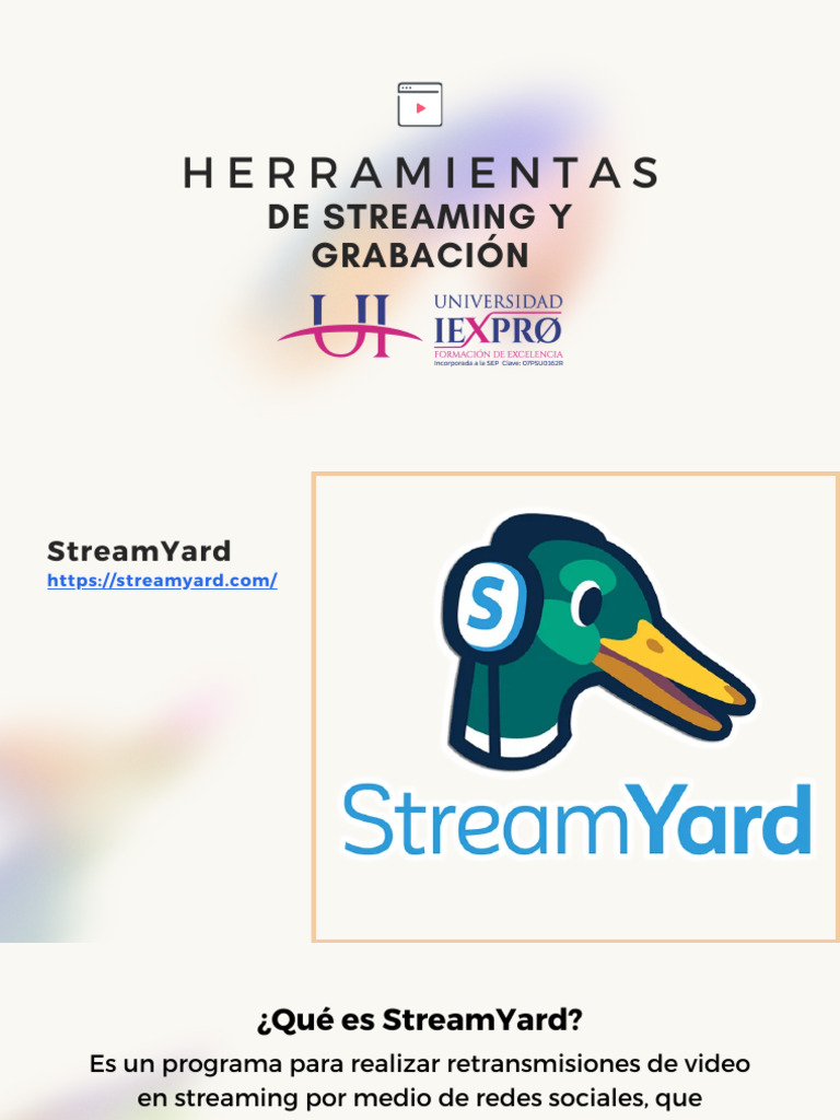 Manual de Herramientas de Streaming y Grabación - semana 3 | PDF ...