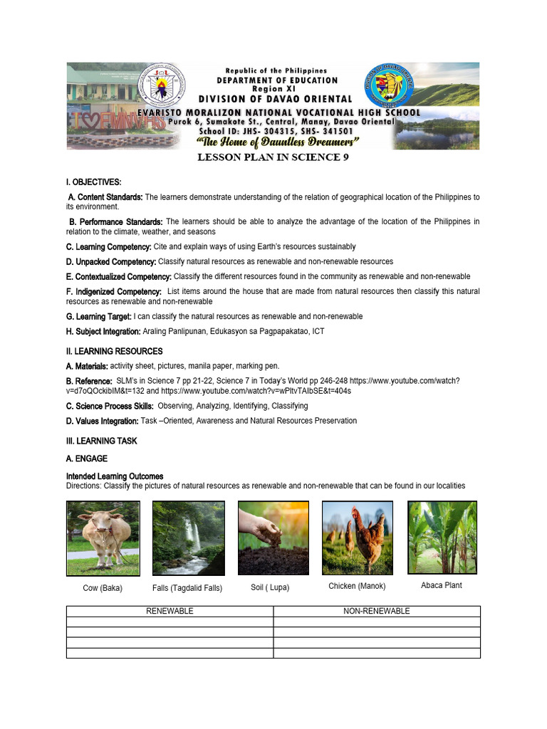 SCIENCE 9 - DLL Original | PDF | Nature | Natural Environment