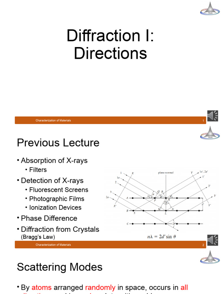 Diffraction Methods in Material Characterization | PDF | Scattering ...