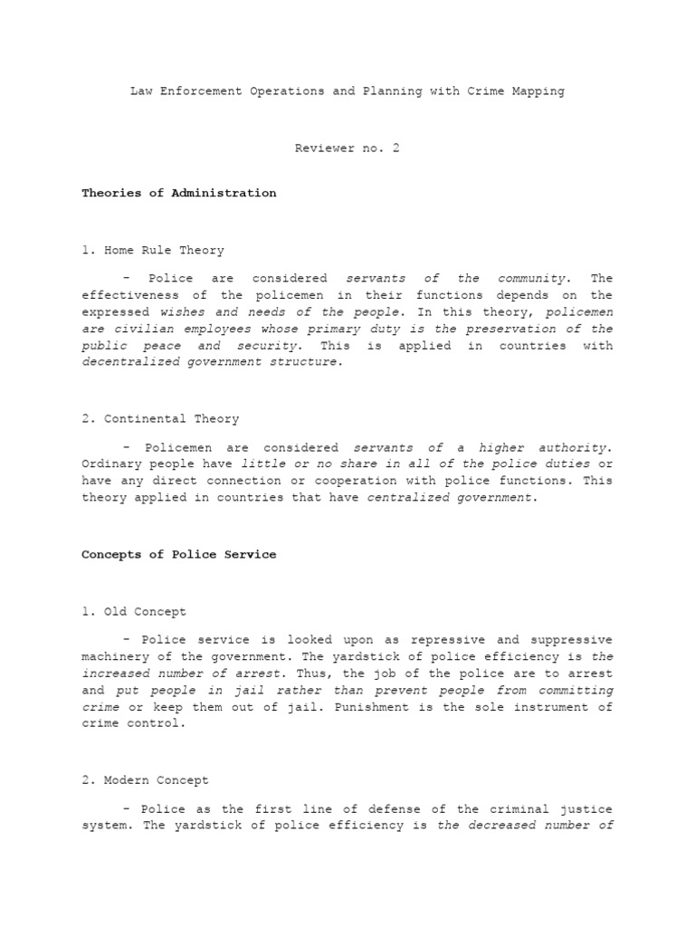 Law Enforcement Operations and Planning With Crime Mapping | PDF ...