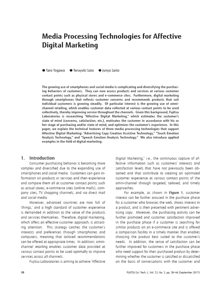 Media Processing Technologies For Affective Digital Marketing | PDF ...