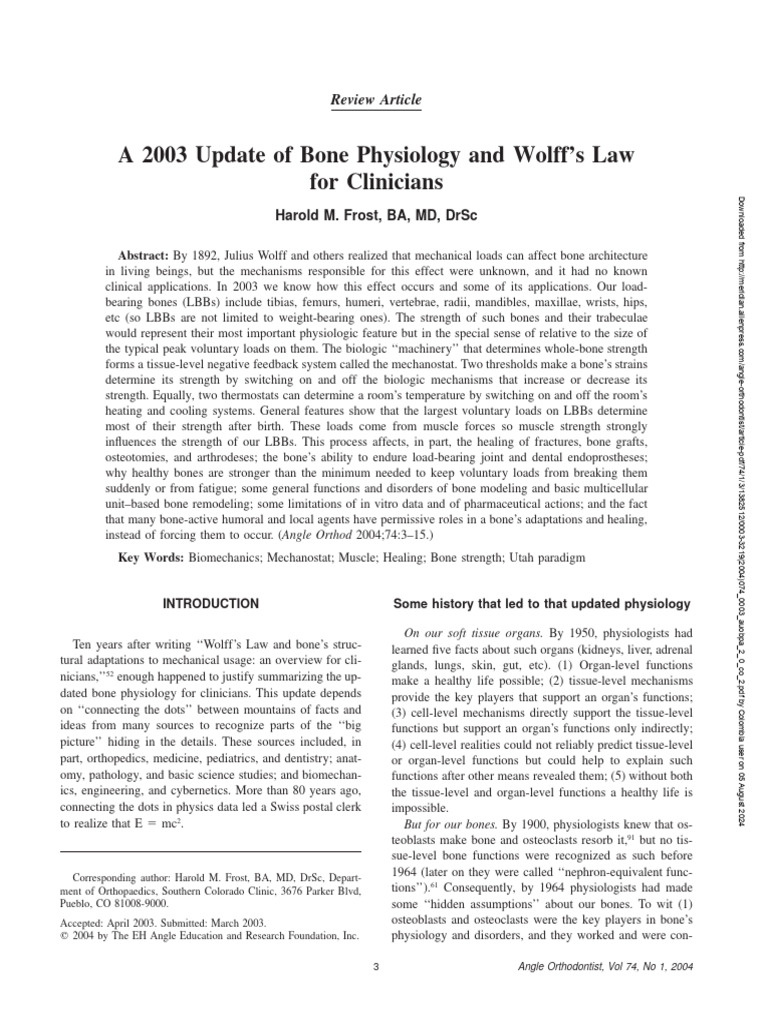 0003-3219 (2004) 074 0003 Auobpa 2 0 Co 2 | PDF | Bone | Strength Of Materials